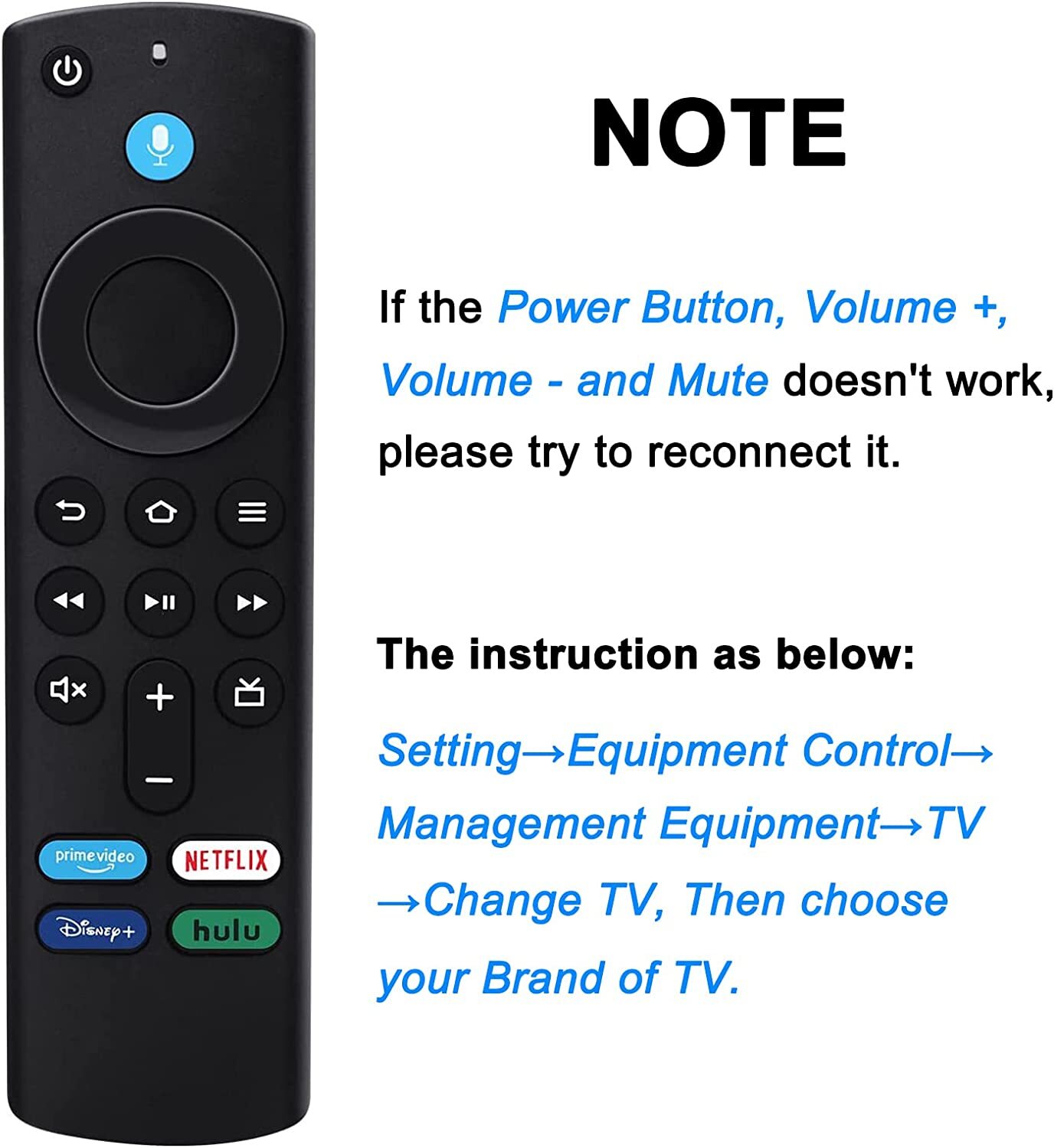 New Replacement Voice Remote Control for Amazon Firestick Fire TV Stick ...