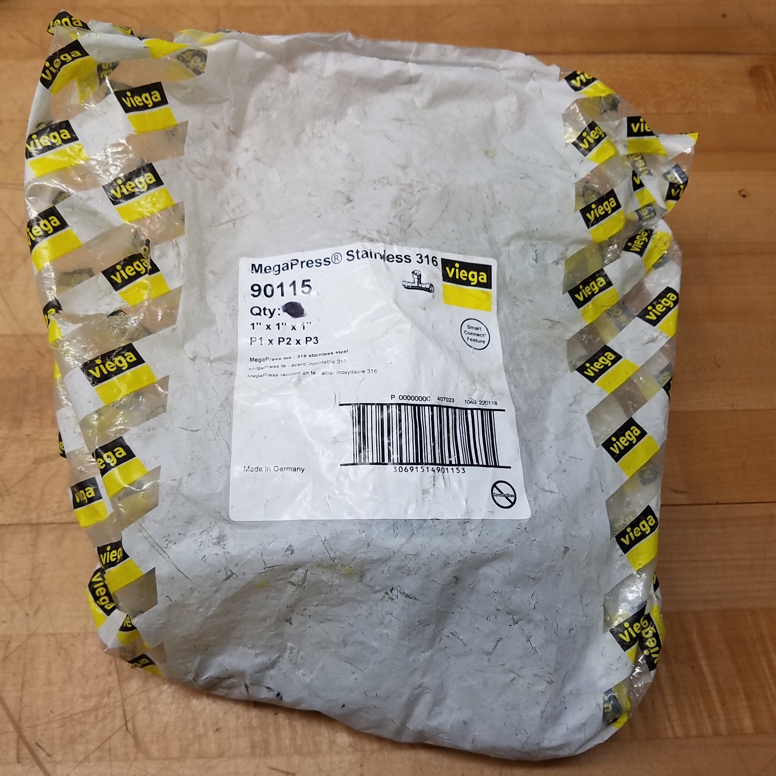 Viega 90115 MegaPress Tee, 316 Stainless Steel, 1" x 1" x 1", P1 x P2 x P3 - NEW | eBay