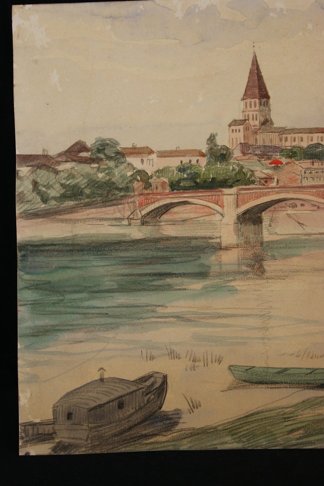 HENRI JOSEPH MARCHAL (1878-1942) FUSAIN AQUARELLE DESSIN ORIGINAL ...