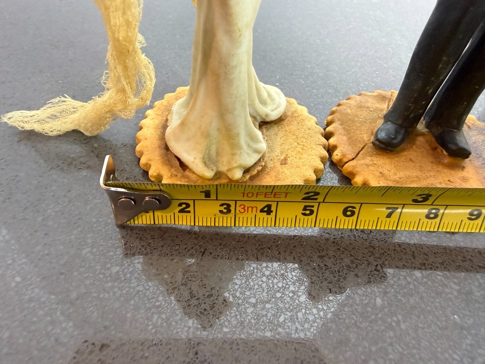 Vintage MCM 1940/50s Chalkware Bride Groom Wedding Cake Toppers! | eBay