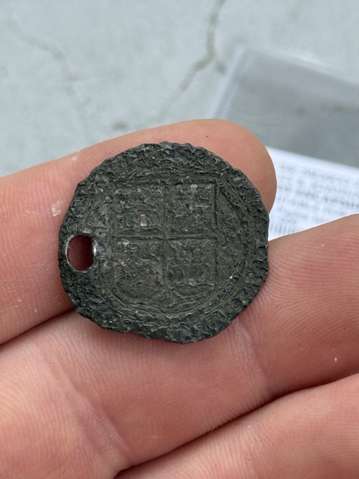 RARE 1554 Texas Fleet Silver 2 Reale Cob Coin Mexico Mint Shipwreck 1715 Atocha | eBay