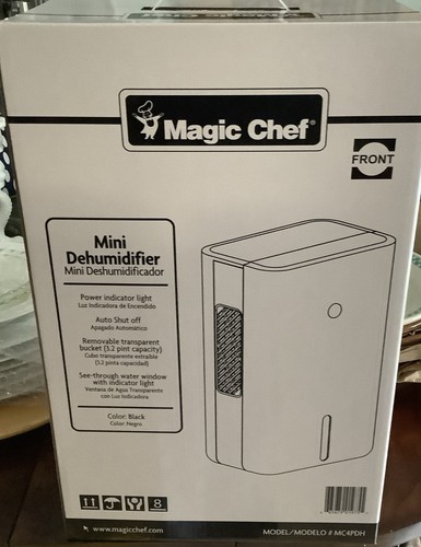 Magic Chef 3.2-Pint Countertop Dehumidifier In Black NEW IN BOX | eBay