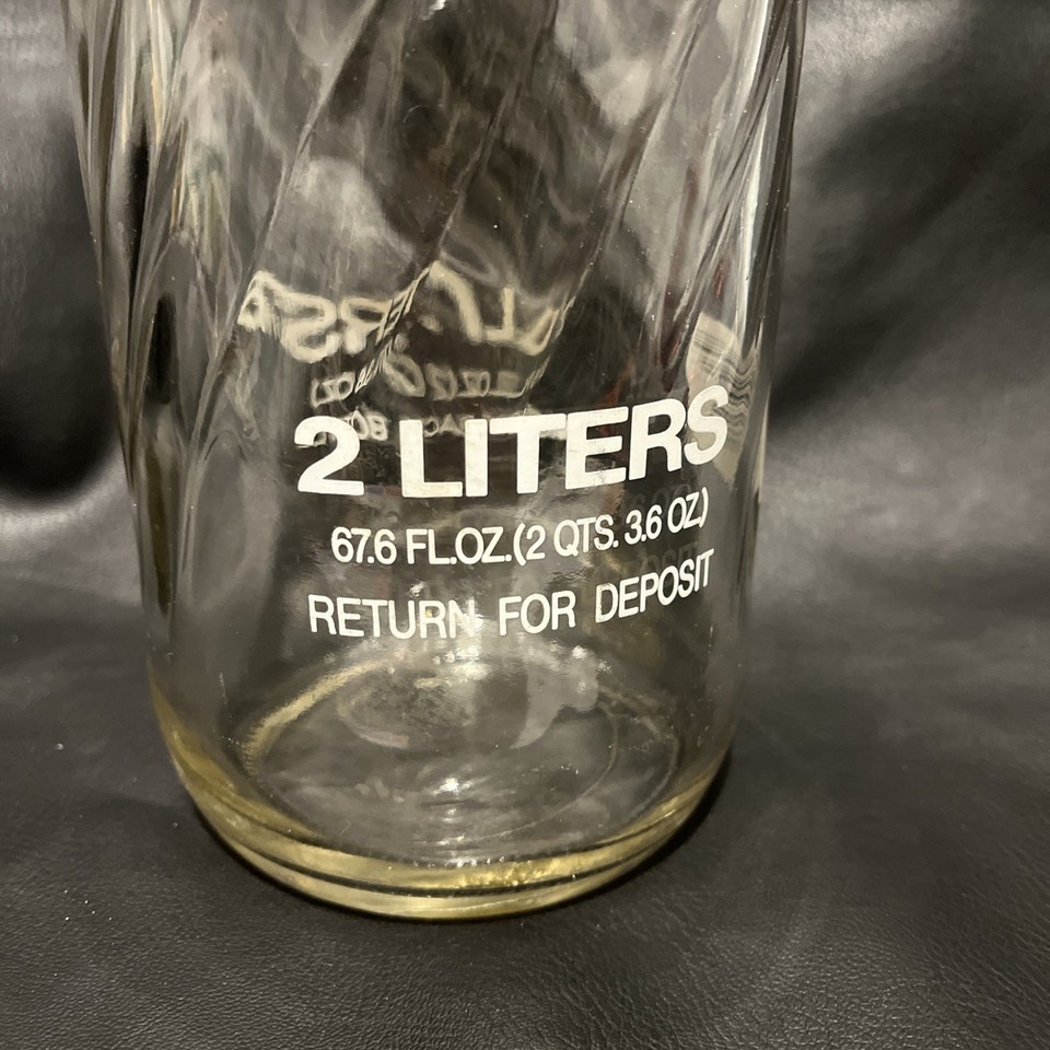 Vintage Diet Pepsi 2 Liter Glass Soda Pop Bottle Swirl | eBay