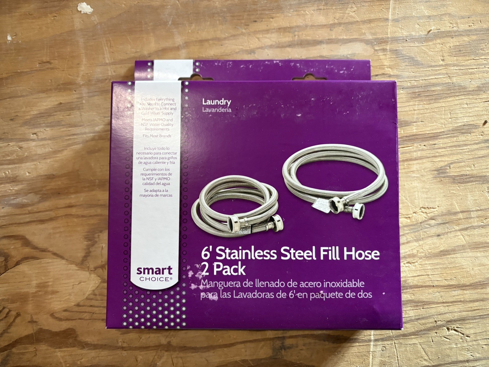 Smart Choice 6' Stainless Steel Washer Fill Hose (2 pack) Washing ...