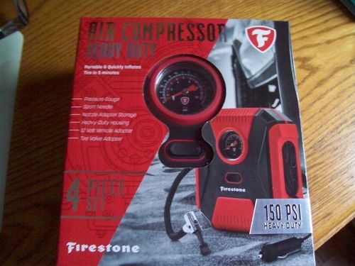 Firestone air compressor duty ,4 piece set, portable and quick inflate ...