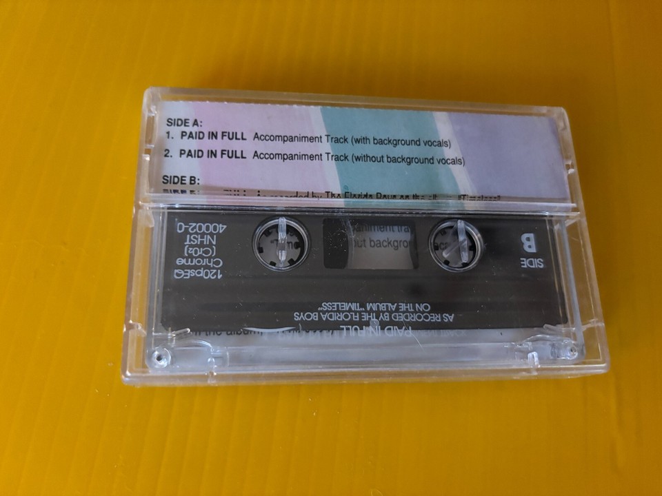 Studio Tracks Accompaniment Cassette Tape Florida Boys Paid In Full New ...