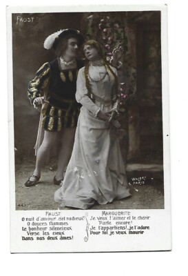 CARTE FANTAISIE OPERA THEATRE SCENE DE FAUST | eBay