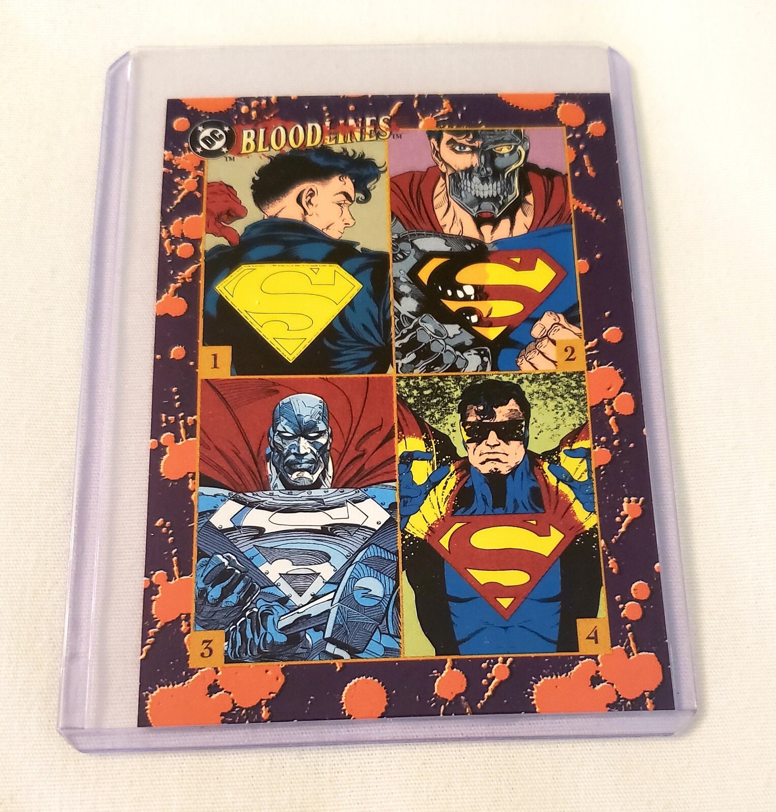 DC Bloodlines Promo Card 1993 Skybox Insert Man of Steel Superman Rare ...