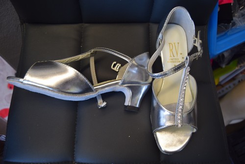 Silver Roch Valley Lara ballroom/latin dance shoes -size Child 1 | eBay