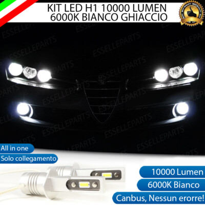 KIT FULL LED H1 FENDINEBBIA ALFA 159 10.000 LUMEN 6000K BIANCO PLUG AND ...