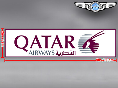 QATAR AIRWAYS RECTANGULAR LOGO DECAL / STICKER | eBay