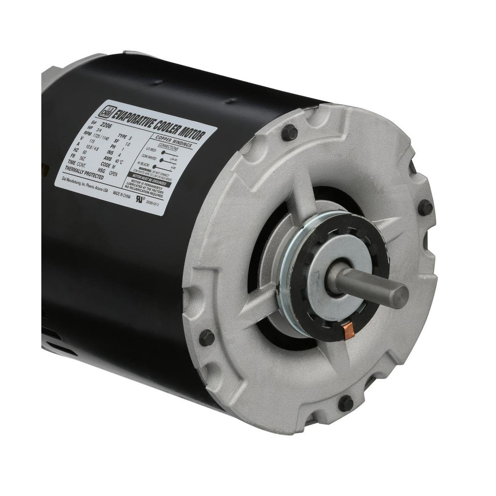 Dial Manufacturing 3/4 HP 115V 2 Speed Evaporative Cooler Motor ...