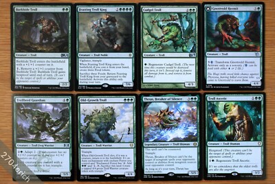 Set of 8 Different Green Trolls *NM* Magic the Gathering MTG EDH ...