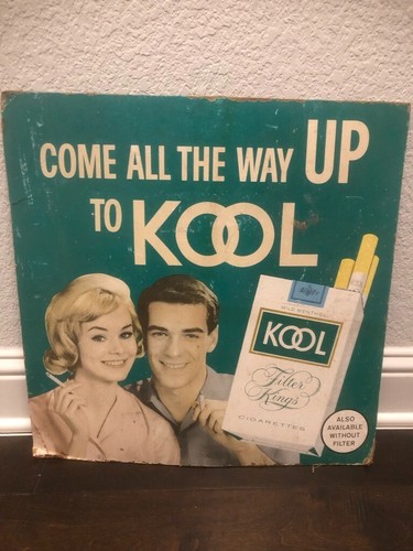 Kool cigarettes advertising sign cardboard 1960s 20x20 | eBay