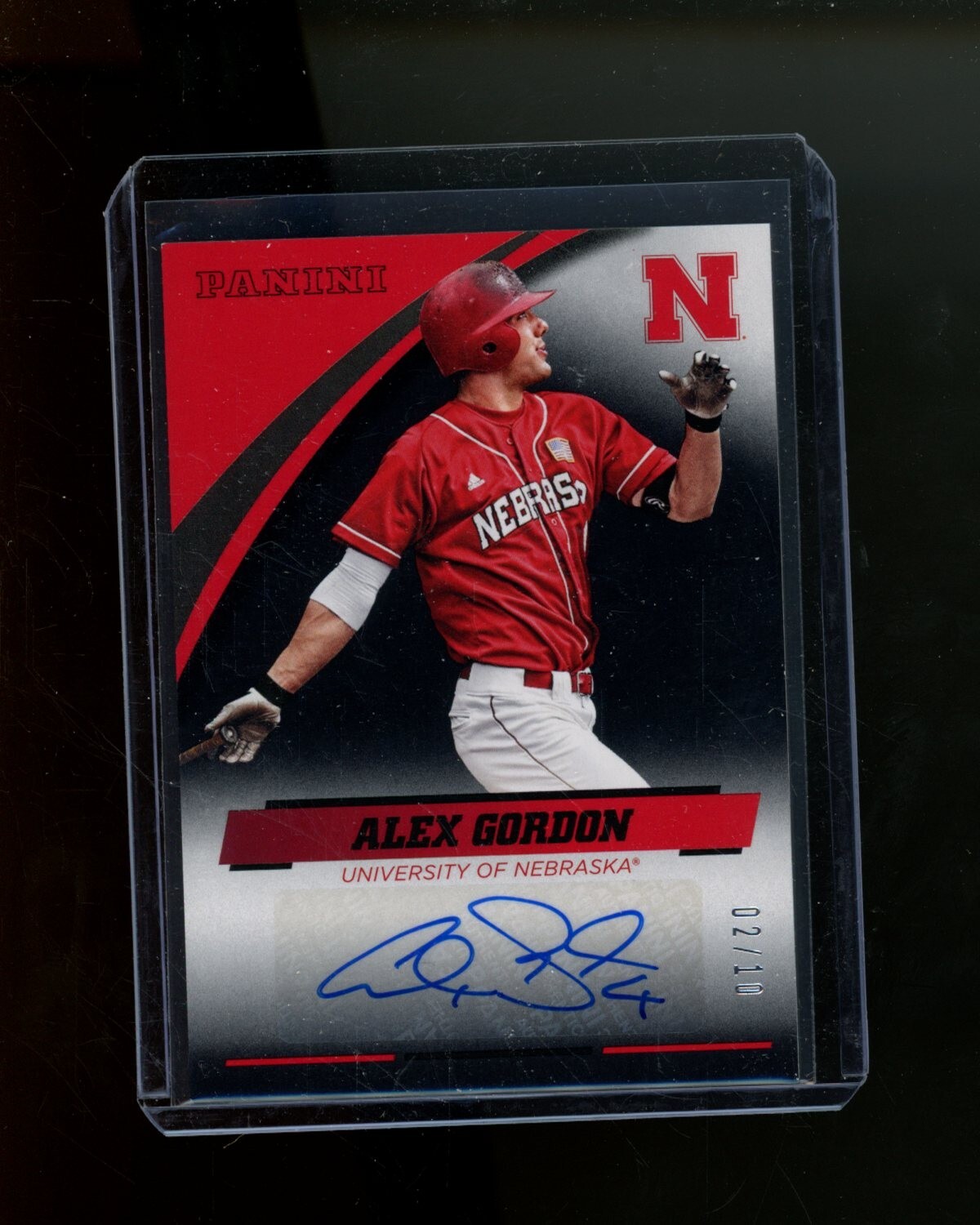 2015 Panini Nebraska Autograph Black Alex Gordon #'d 2/10 Auto Huskers ...
