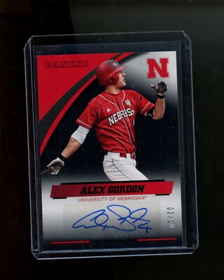 2015 Panini Nebraska Autograph Black Alex Gordon #'d 2/10 Auto Huskers ...