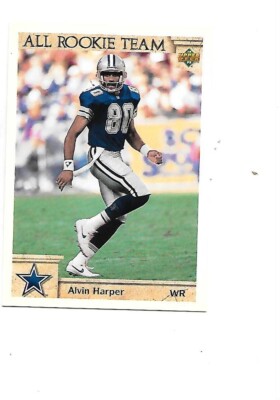 Alvin Harper 1992 Upper Deck ALL Rookie Team Football Card #34 Dallas ...