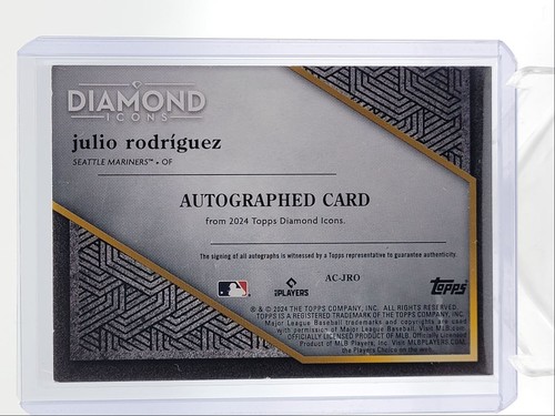 JULIO RODRIGUEZ 2024 TOPPS DIAMOND ICONS AUTOGRAPH MARINERS AUTO /25 ...