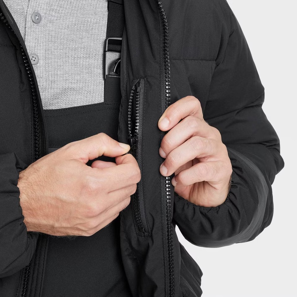 Men's Heavy Puffer Jacket - All In Motion Black XL | eBay