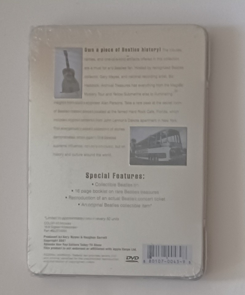 Beatles Archival Treasures 1964-1971 Collectors Ed Brand New DVD Sealed ...