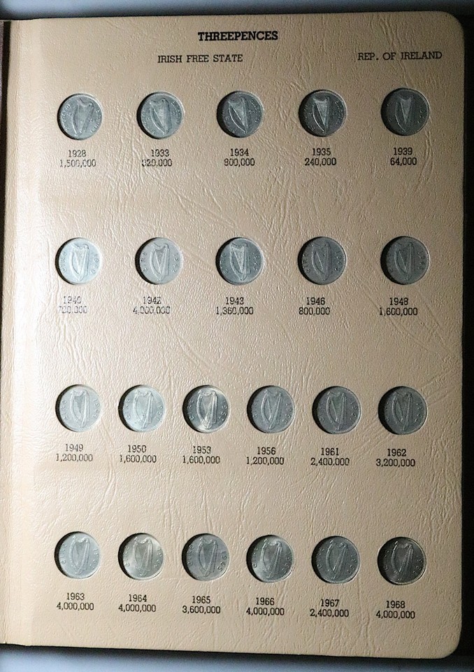1928 1967 Ireland 3 Pence 6 Pence Shilling Complete 67 Coin Set Dansco Album | eBay