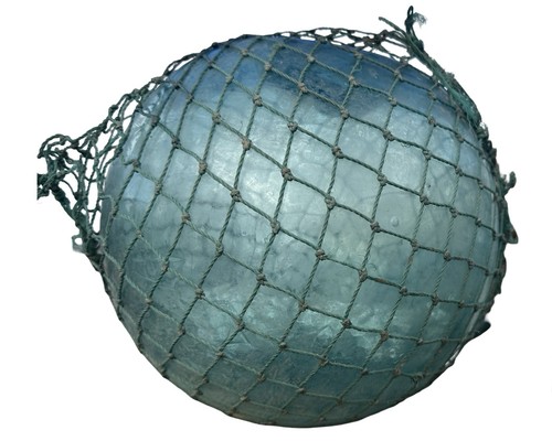 Lg. 11” Vintage JAPANESE Old OCEAN SALVAGE Nautical GLASS Fishing NET ...