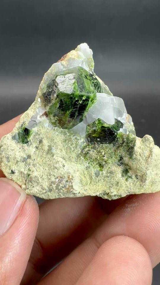 Rare Demantoid Green Garnet Crystal Specimen @ Mineral | eBay
