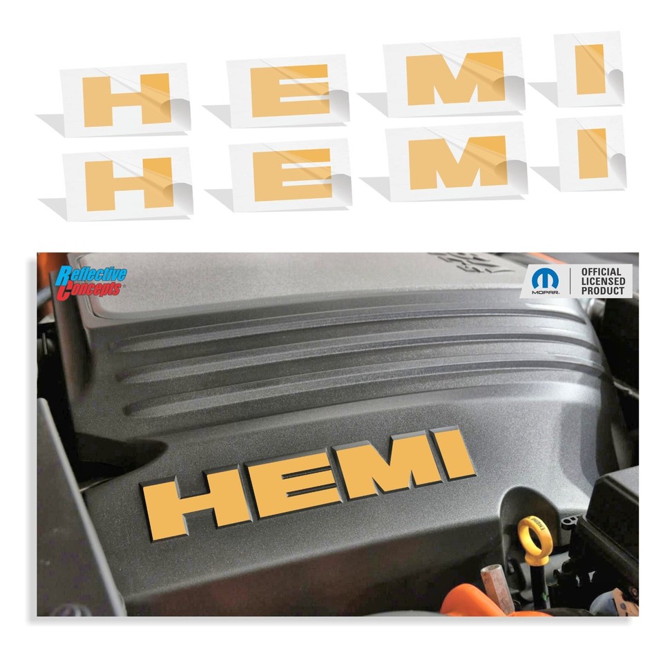 HEMI Engine Cover Decals (pair) for Charger and Challenger 5.7 Liter | eBay