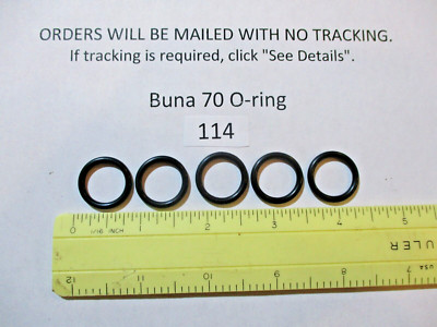 114 O-ring. 5/8" ID x 13/16" OD x 3/32" thick. Buna-70. Quan 5. | eBay