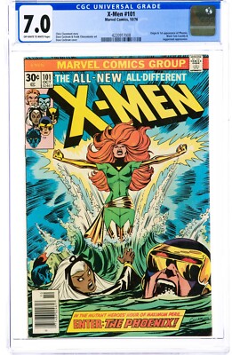 X-Men 101 CGC 7.0 Origin and 1st Appearance of Phoenix Marvel 1976 | eBay