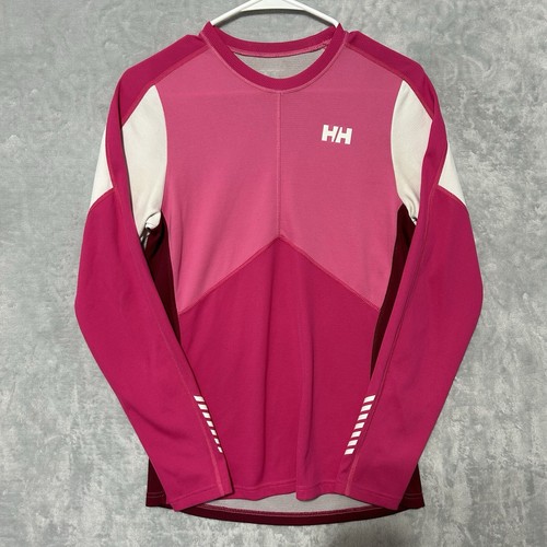 Helly Hansen Long Sleeve 1/4 Zip Pink Lightweight Pullover Medium Lifa ...