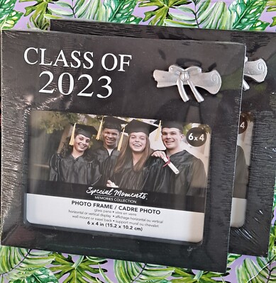 2x Class of 2023 Graduation Photo Frames Silver Diploma 6x4 in. New | eBay
