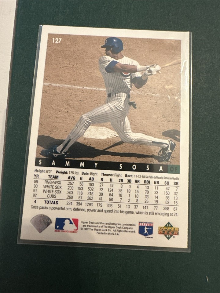 1993 Upper Deck - Sammy Sosa #127 | eBay