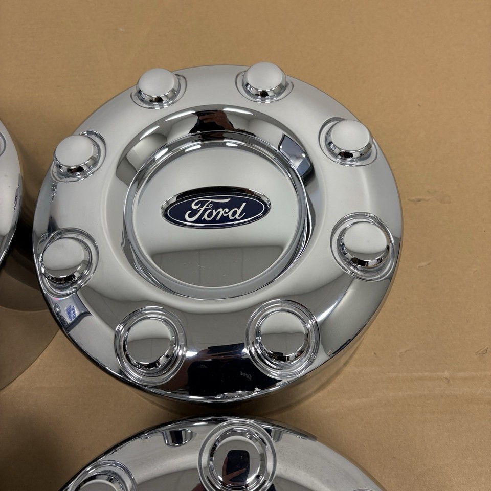 SET (4) CENTER CAPS FORD F-350 DRW, F-450 2005-2025 OEM CHROME HC3C ...