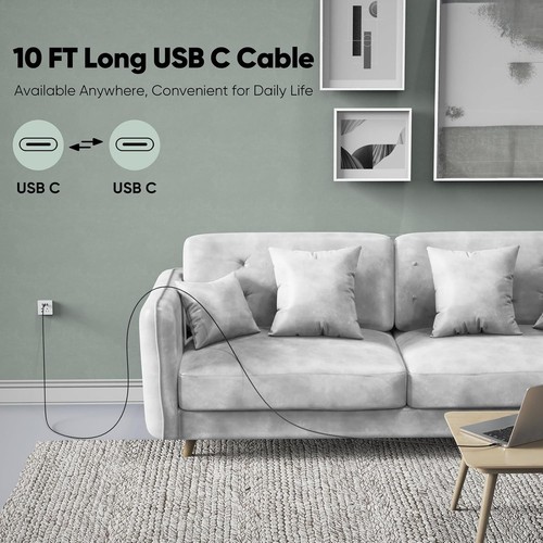 USB C Cable 10ft Fast Charging 100W, Extra Long A to USBC Charger 10 ...