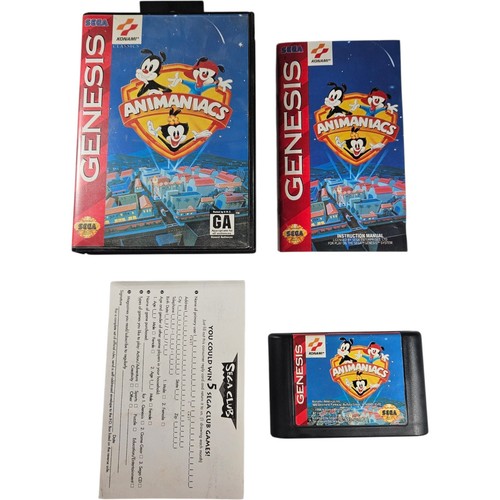 Animaniacs Sega Genesis Complete w/ Manual CIB Complete Tested Working ...