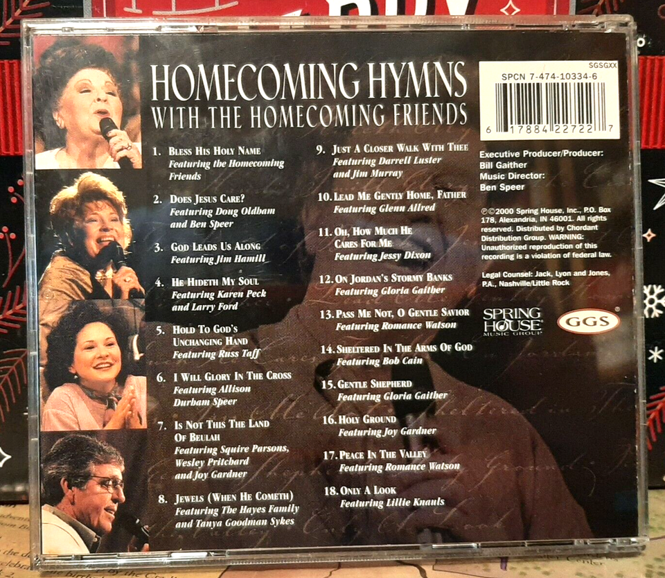 HOMECOMING HYMNS CD ~ GAITHER GOSPEL SERIES ~ WITH THE HOMECOMING ...