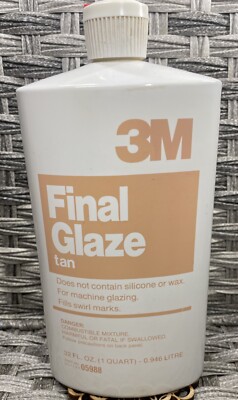 3M Final Glaze TAN 32 fl oz Automotive Machine Glazing Fills Swirl Marks USED | eBay