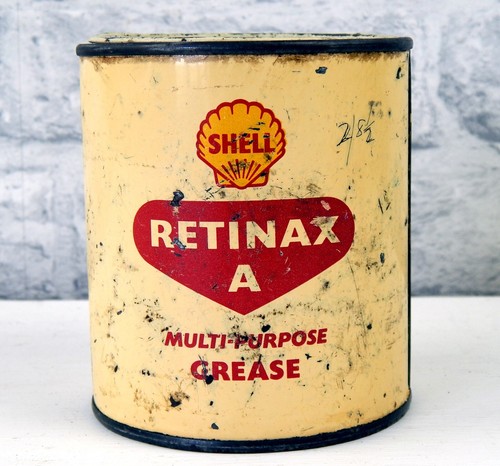 Vintage Shell Retinax A Grease Tin 1lb Classic Motor Car Enthusiast ...