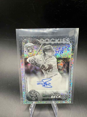 2024 Topps Chrome Jordan Beck RC Rookie B&W Black White Mini Diamond ...