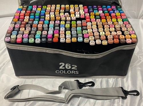 262 Colors~ Dual Tip, Two Sided Marker, Case w Handle & Strap, NEW ...
