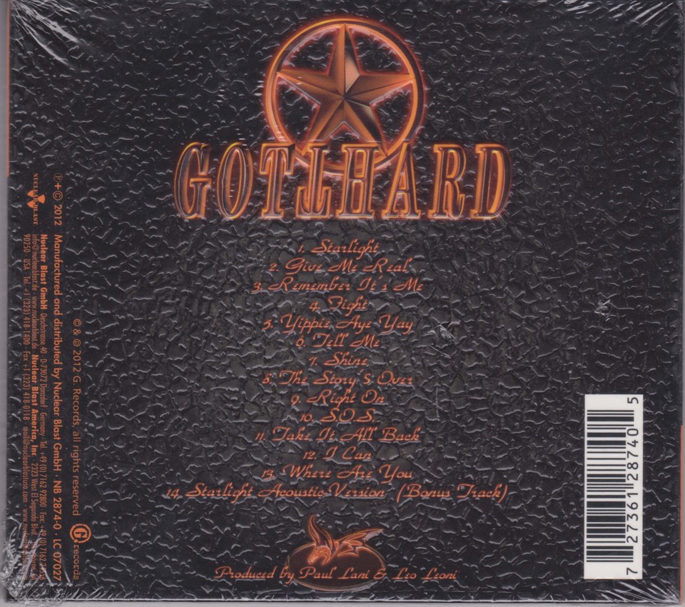 Gotthard 2012 CD - Firebirth +1 (Ltd.Digi.) Kissin' Dynamite/Crystal ...