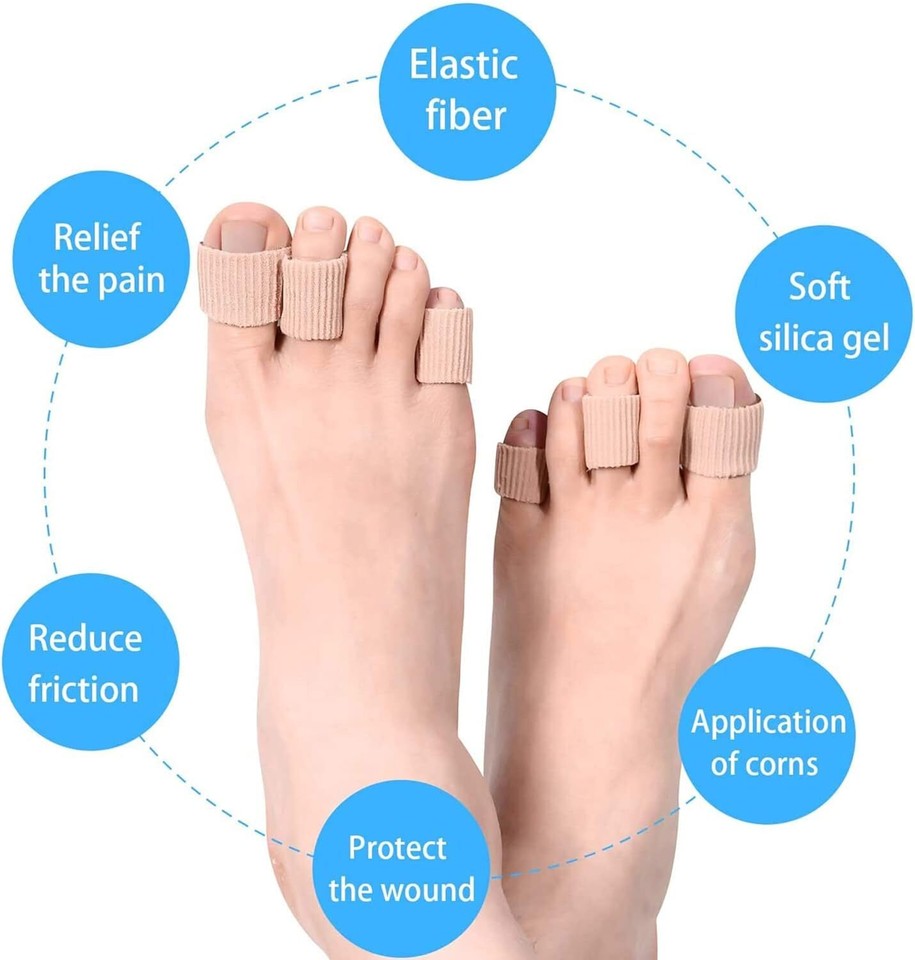 16pcs Toe Cushion Sleeves – Gel Corn Pads for Blisters, Calluses ...