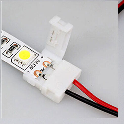 10Pcs PCB Cable Useful 2 Pin LED Strip 8mm Connector 3528 Single Color ...