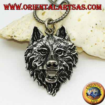 Pendentif en Argent 925‰ en Forme De Tête De Loup Grand | eBay