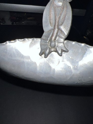 Hand Wrought Creations by Rodney Kent Hammered Aluminum Basket W/Tulips ...