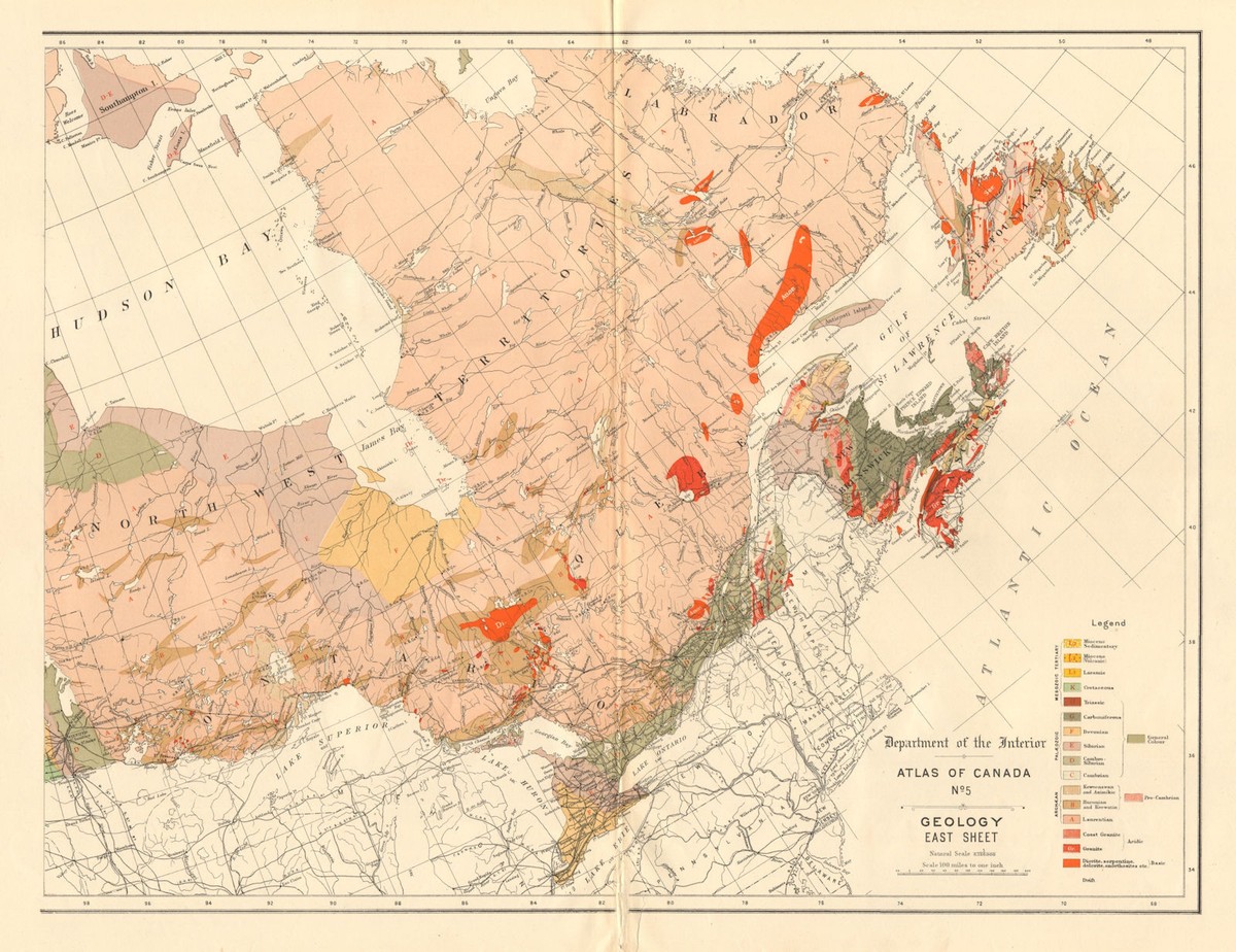 Quebec Geology Map Quebec Map & Satellite Image | Roads, Lakes,