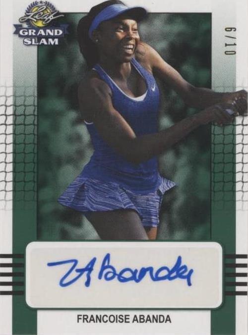 2018 Leaf Grand Slam - Francoise Abanda #BA-FA1 Green /10 (AU) for sale online | eBay