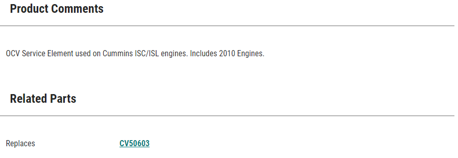 Genuine Fleetguard CV50628 Crankcase Breather Filter 5263190 CV50628 | eBay