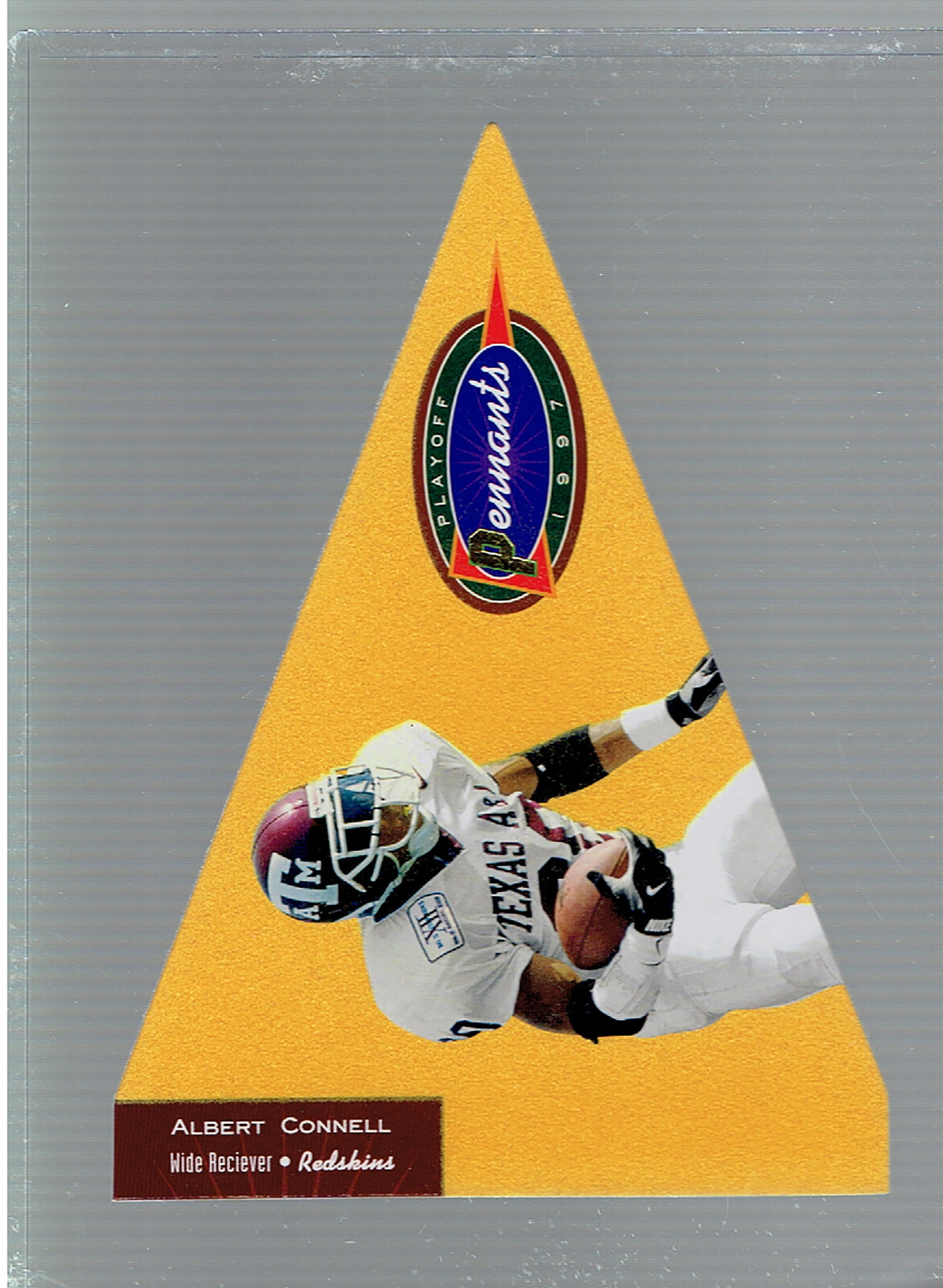 1997 Playoff Absolute Beginning Jumbo Pennants 94 Albert Connell Gold ...